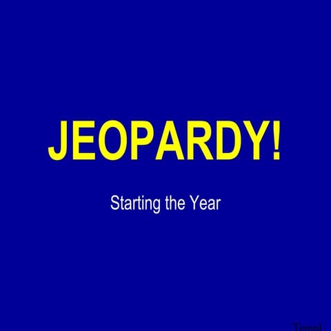 Jeopardy arithmetic (beginning of year) | PPT