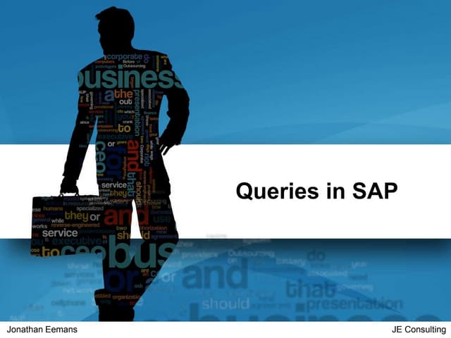 Queries In Sap Introduction Pptx Databases Computer Software And 0870