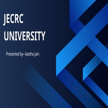 Jecrc university.pptx.pptxjytjtyjytujtyjtyjty | PPT