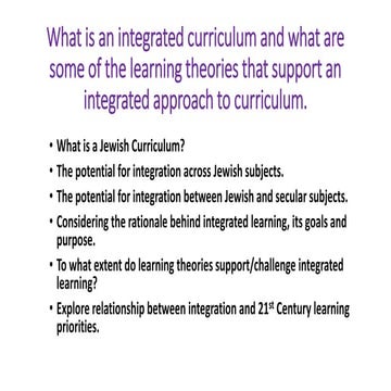 JED 426 Session 4 Integrated Curriculum Theories | PPTX | Physics | Science