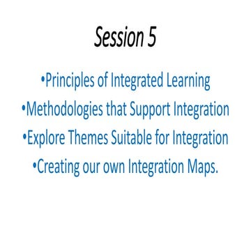 JED 426 Session 5 Explore Themes Suitable for Integration | PPTX