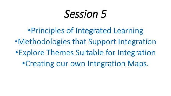 INTEGRATED TEACHING AND LEARNING APPROACHES | PDF