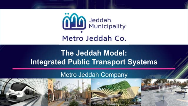 Metro Jeddah - Public Transportation Plan EN | PDF