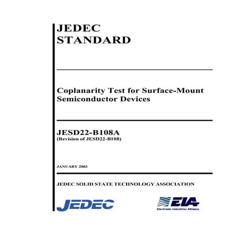 Jedec standard (coplanarity test for surface mount semiconductor ...