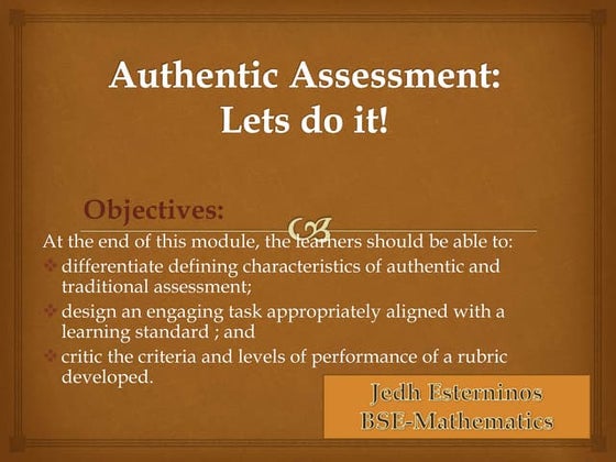 Authentic assessments methods in math.ppt