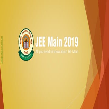 JEE Mains 2019 Notifications | PPTX