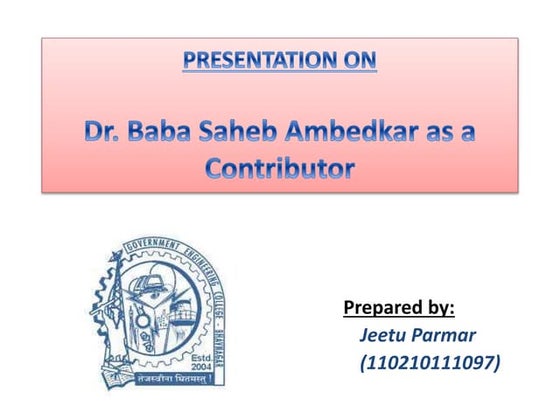 Dr.B.R Ambedkar | PPTX
