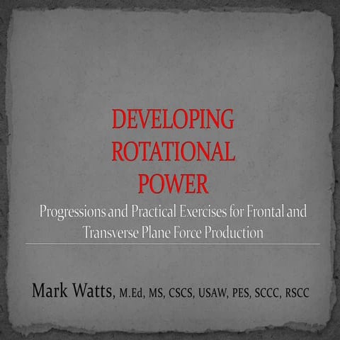 Developing Rotational Power | PPT
