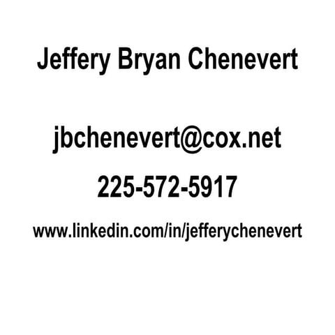 Jeffery Bryan Chenevert | PPT