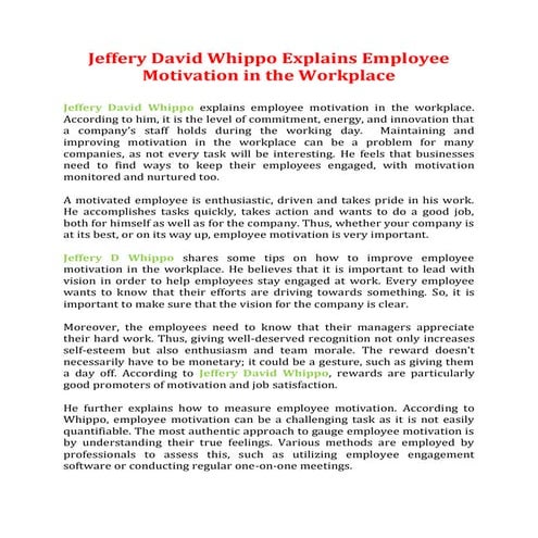 Jeffery Whippo Shares Strategies for Understanding Employee Motivation.pptx