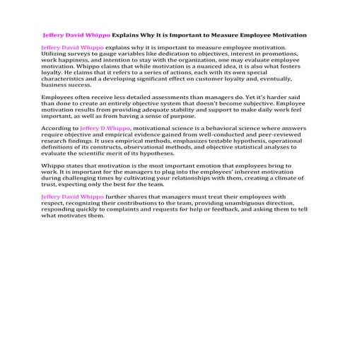 Jeffery Whippo Shares Strategies for Understanding Employee Motivation.pptx