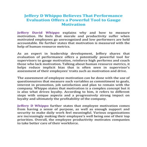 Jeffery Whippo Shares Strategies for Understanding Employee Motivation.pptx