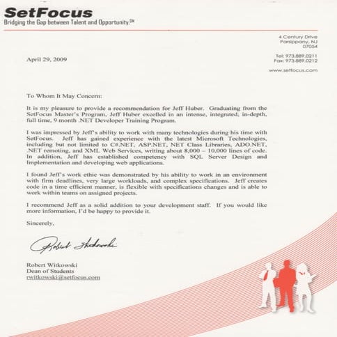 Jeff Huber Recommendation | PDF