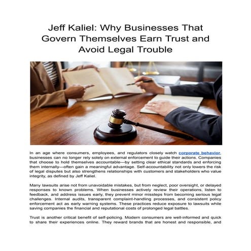 Jeff Kaliel_ Why Businesses That Govern Themselves Earn Trust and Avoid ...