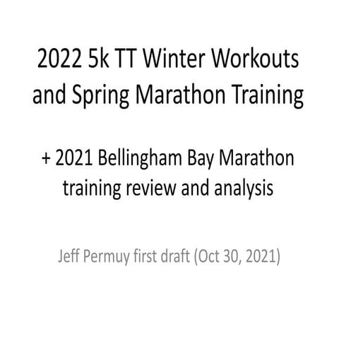 Customized Marathon Training Plan | PPTX