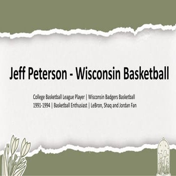 Jeff Petersen - Wisconsin - A Basketball Philosopher | PDF