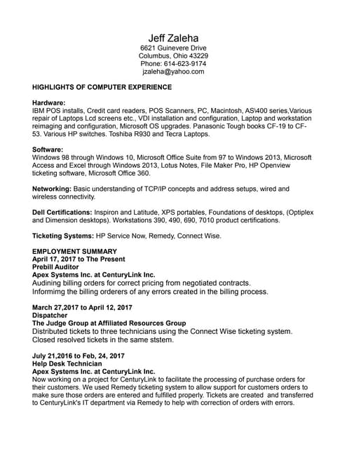 David Ostrander IT | PDF