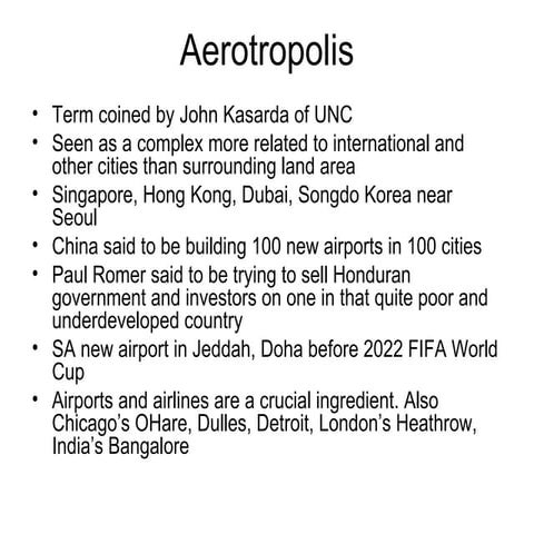 Jeffrey Nugent: Aerotropolis | PPT