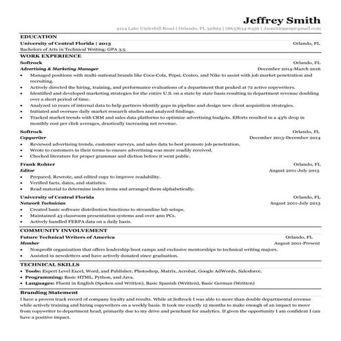 Jeffrey smith resume | PDF