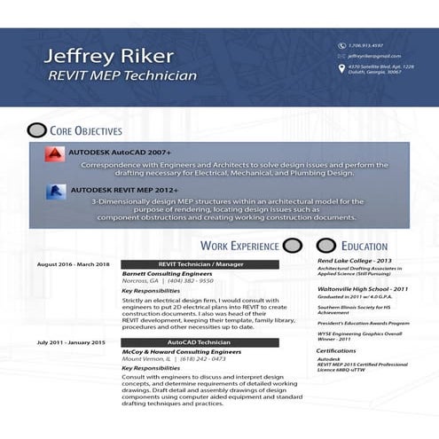 Jeffrey Riker - Resume - 2018 | DOC | Resume Writing and Advice | Job ...