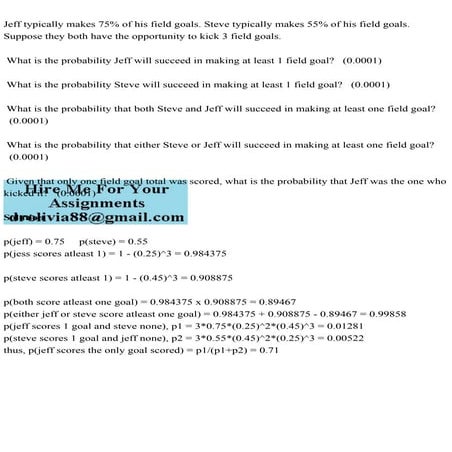 Jeff typically makes 75 of his field goals. Steve typically makes 5.pdf