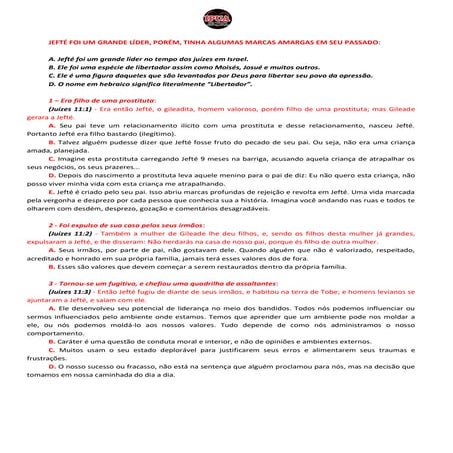 Lições na vida de Jefté, para reflexão.pptx