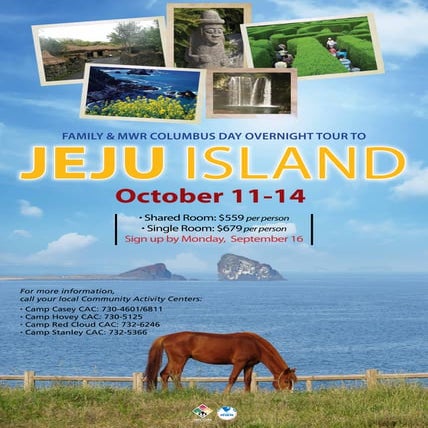 Jeju Island Tour - Oct. 13 | PDF
