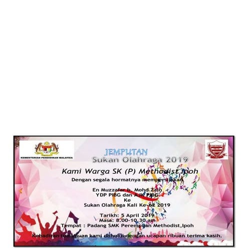 Jemputan sukan terkini | DOCX