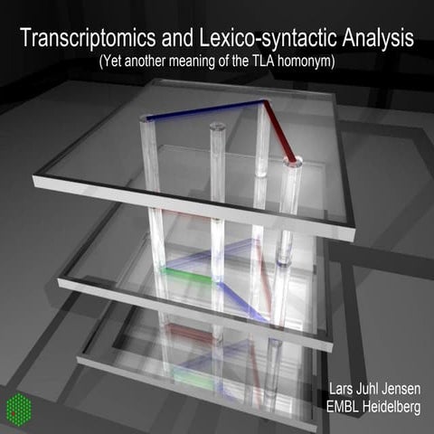 Transcriptomics and lexico-syntactic analysis | PPT