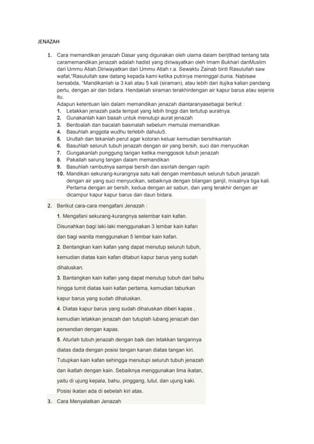 Slide kursus pengurusan jenazah | PPTX