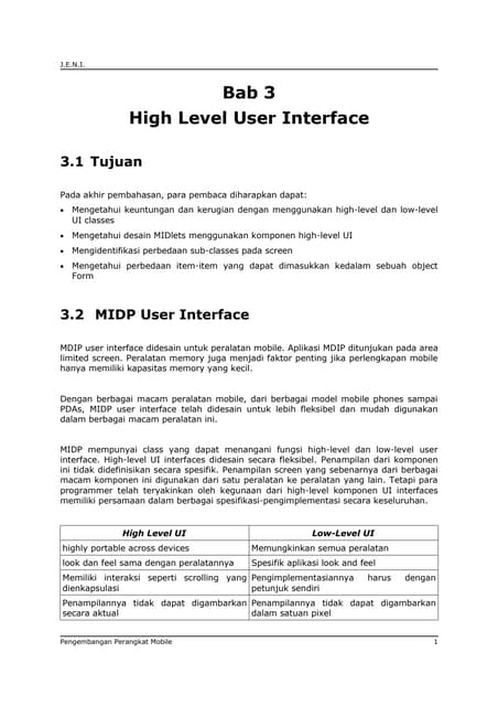 Jeni J2 Me Bab03 High Level User Interface Pdf