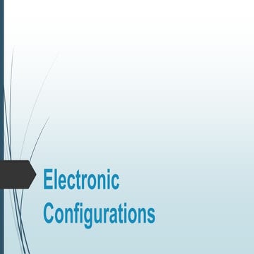 electronic configuration | PPTX