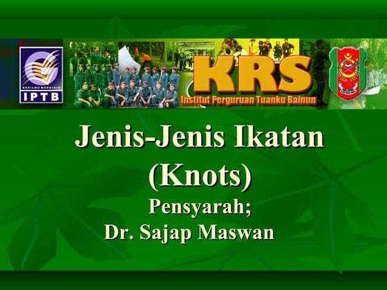 Jenis jenis ikatan (knots) | PPTX