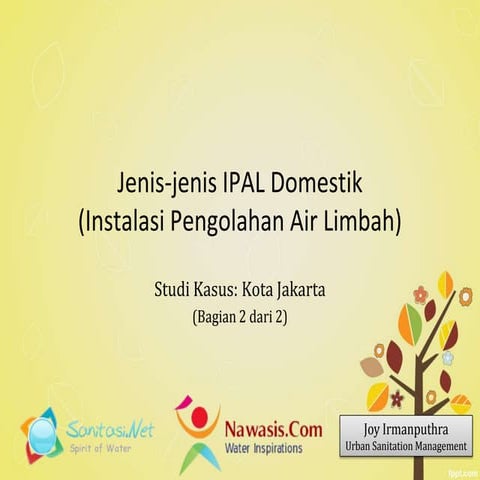 Jenis jenis Instalasi Pengolahan Air Limbah Domestik (IPAL) | PDF