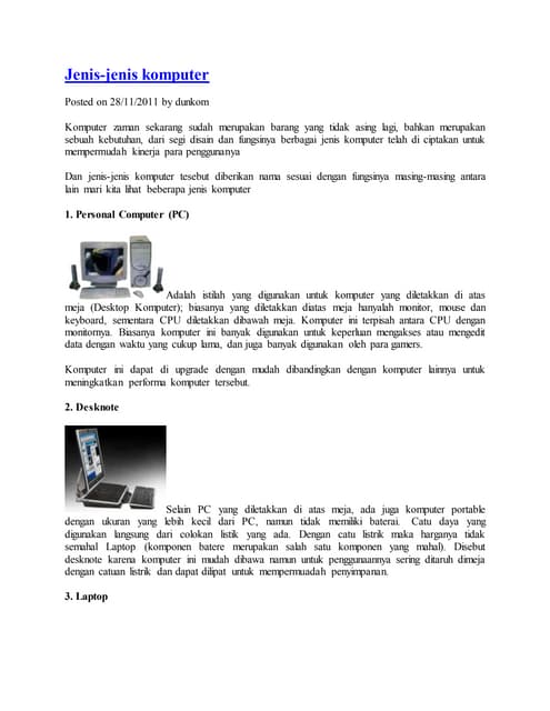 Sejarah Laptop | PPTX