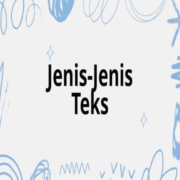 Jenis-Jenis Teks Bahasa Indonesia Kelas 8 | PPTX