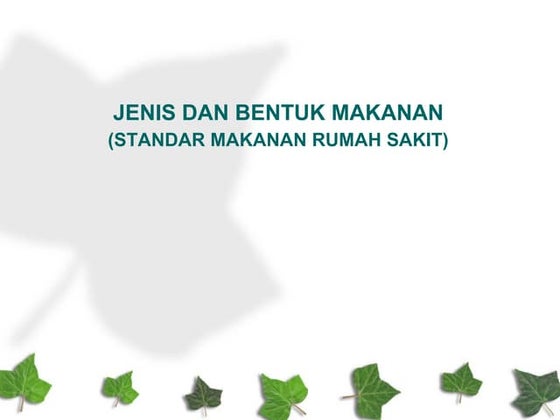 Diet rendah sisa dan diet tinggi serat | PPTX