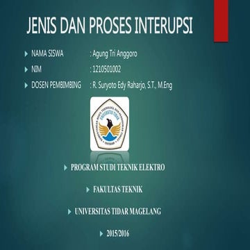 Jenis dan proses interupsi | PPTX