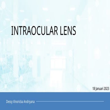 JENIS INTRAOCULAR LENS............................ | PPT