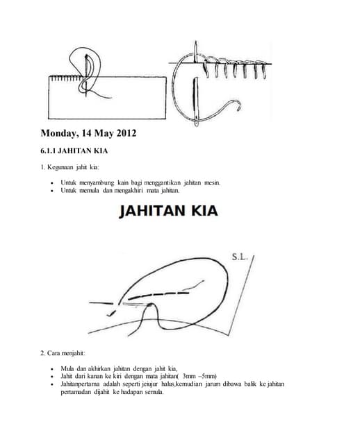 Jenis mata jahitan tahun 5 | PDF