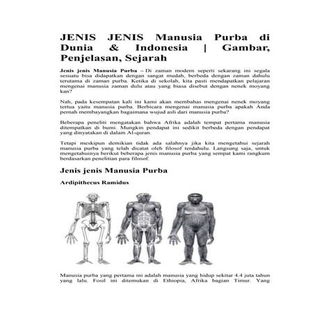 Manusia purba di indonesia | PPT