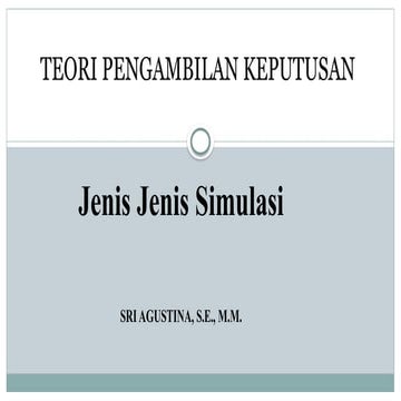 Jenis jenis simulasi Teori Pengambilan Keputusan.pptx