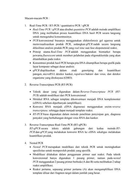 Polymerase chain reactions (pcr) | PPTX
