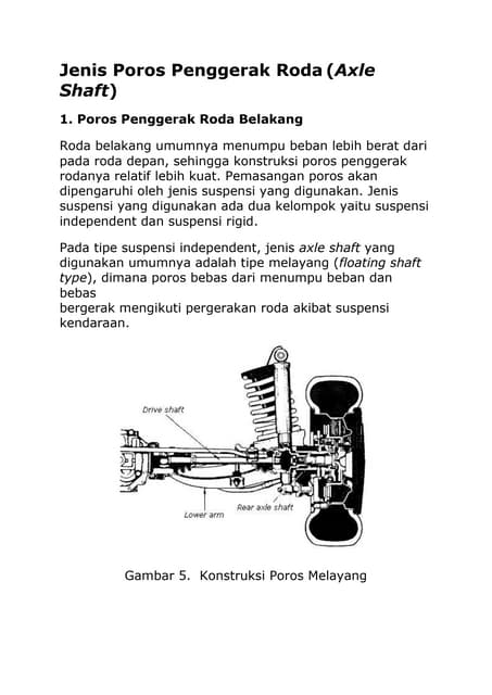 Poros penggerak roda depan | PPTX