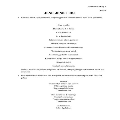 Jenis puisi | DOC