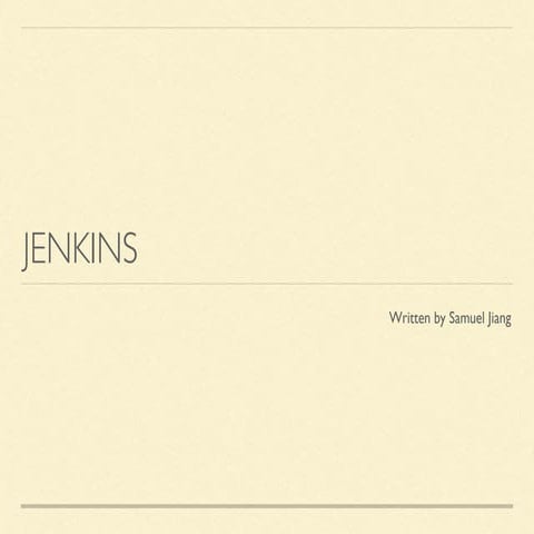 Jenkins introduction | PPT