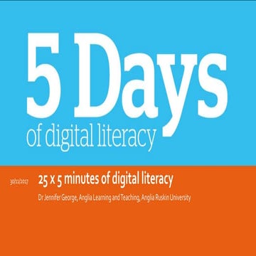 5 days of digital literacy | PPTX