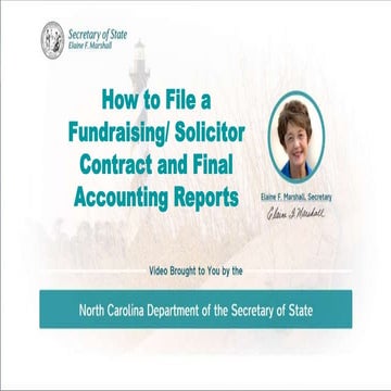 Fundraising Coordinator & Solicitor Licensing in NC | PPT