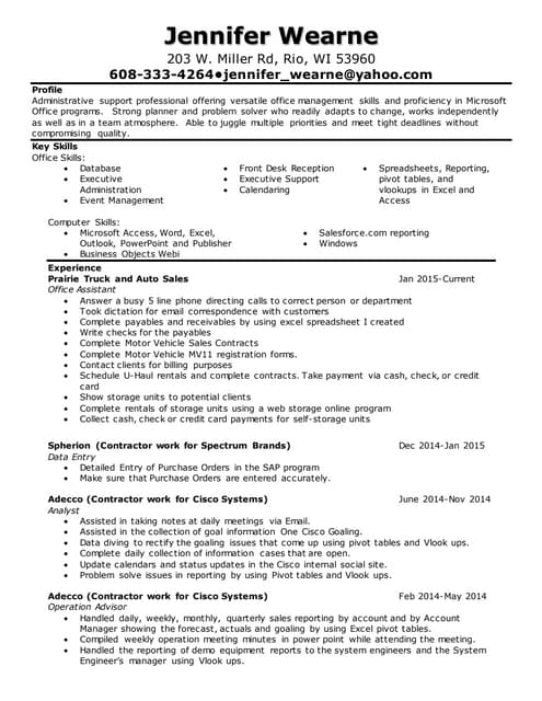 Jennifer Babcock Resume 2016 | DOCX