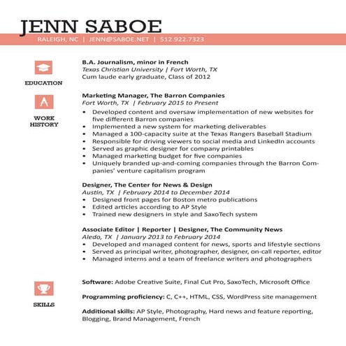 Jenn Saboe Resume | PDF
